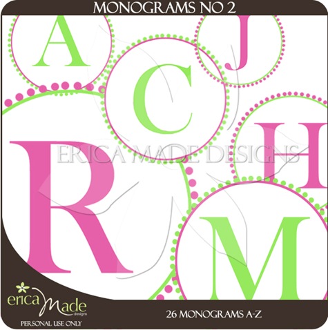Digital Scrapbooking Monograms No 2 - Confessions of a Homeschooler